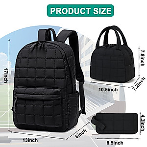 School Backpacks for Teen Girls Bookbags Lightweight Canvas Backpack Schoolbag Set (Turquoise-Flower) One_Size