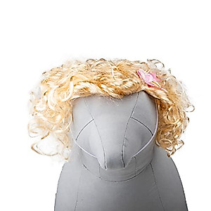Doggy Parton Blonde Bombshell Wig Headpiece for Pets, Yellow, Medium/Large (22120704)