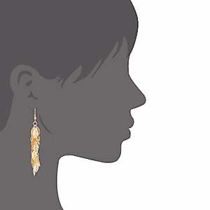 Bohemian Multi Layered Filigree Leaves Dangle Drop Long Statement Earrings