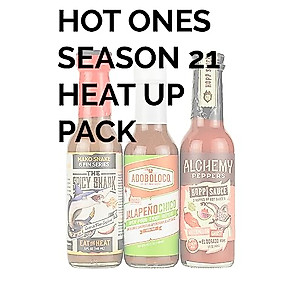 Hot Ones Season 21 Heat Pack Hot Sauces: Mako Snake, Jalapeno Chico, Watermelon Ghost, 5 fl oz. (3-Pack)