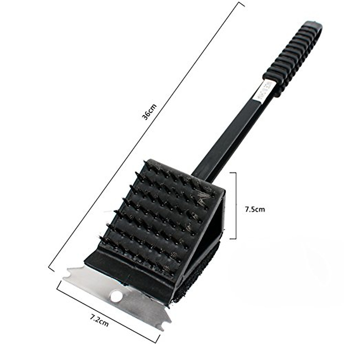 GEZICHTA Barbecue Grill Brush and Scraper –Grill Brush and Scraper Best BBQ Brush for Grill, Stainless Steel Scraper Wire 3 in 1 Bristles Grill Cleaning Brush