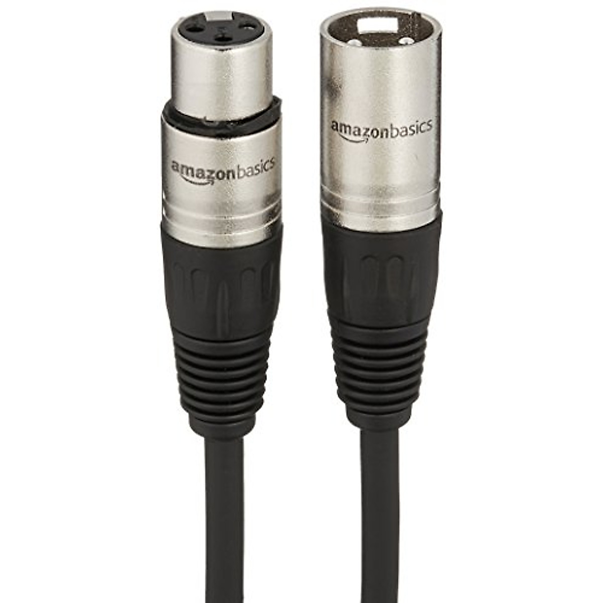 Amazon Basics XLR Microphone Cable for Speaker or PA System, All Copper Conductors, 6MM PVC Jacket, 6 Foot, Black