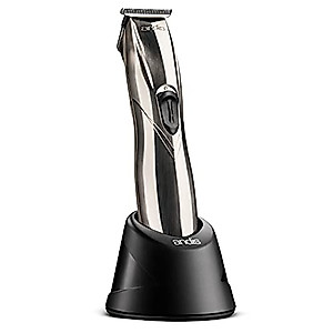 Andis 32400 Slimline Pro Cord/Cordless Beard Trimmer, Lithium Ion T-blade Trimmer, Close Cutting T-Blade Zero Gapped, Chrome