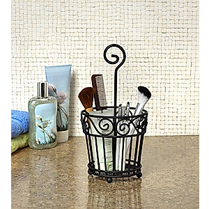 Spectrum Diversified Scroll Hair and Beauty Accessory Caddy/Holder, Black
