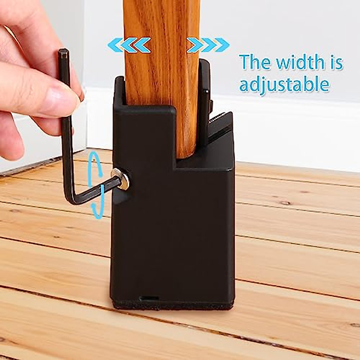 KELEAPEKER 4pcs Furniture Risers,Desk Risers for Desk Legs,Adjustable,with Screw Clamp,for Lifting The Bed, Sofa, Table, Desk, Cabinet and Bookshelf