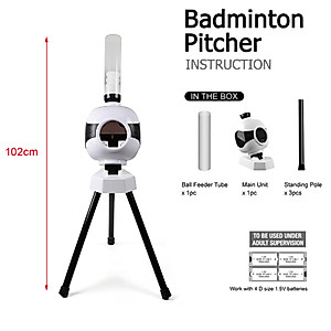 Gdrasuya10 Automatic Badminton Serve Machine Shuttlecock Launcher Badminton Robot Shooting Machine for Indoor Outdoor Training