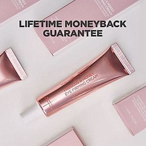 Hibiscus and Honey Eye Firming Cream with Hyaluronic Acid Skin Nourishing Complex | Hibiscus and Honey Firming Cream For Eye Puffiness, Dark Circles and Other Rejuvenating Skincare | Puffy Eyes Skincare for Sensitive and All Skin Type | Skin Reviving Eye