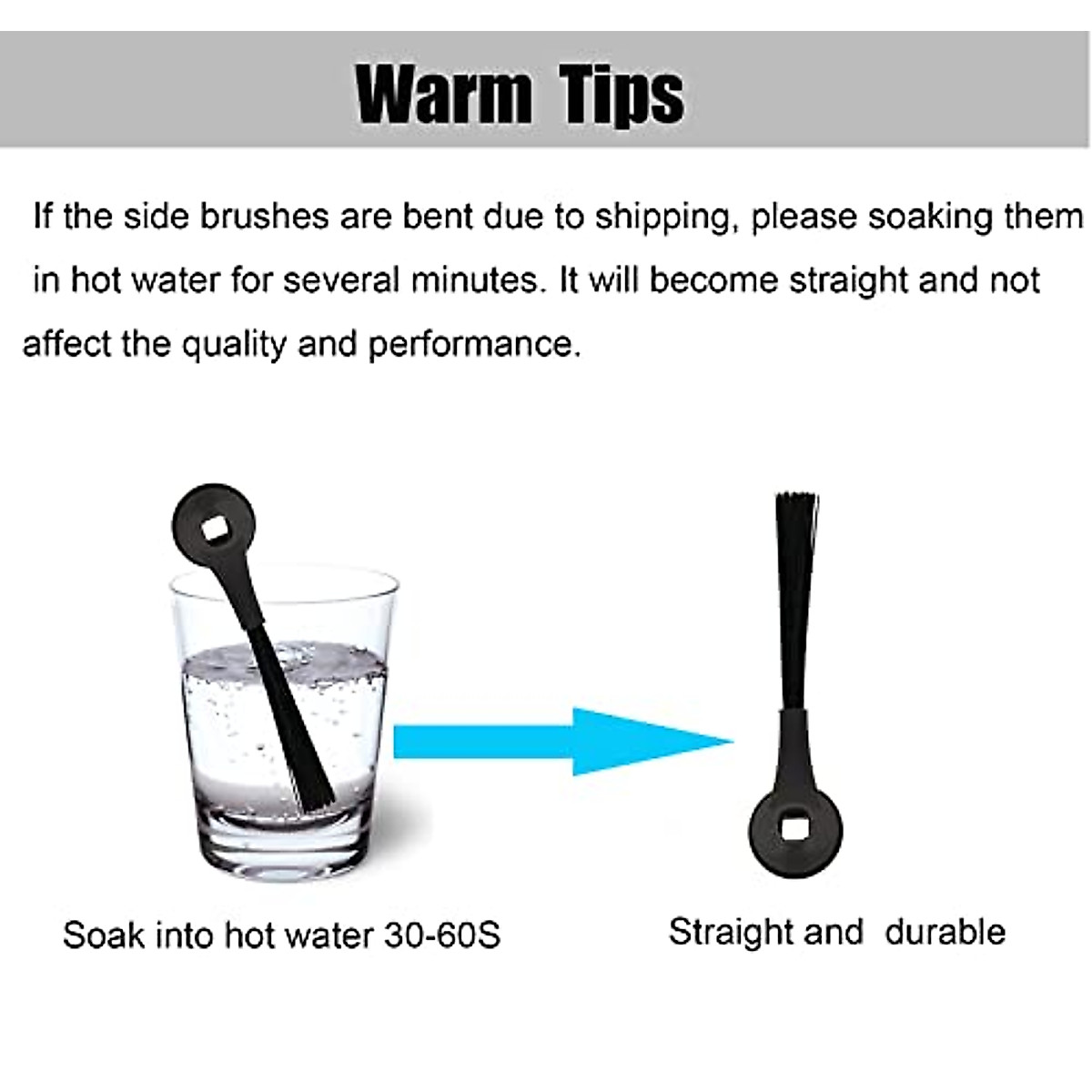 Detetap Side Brush Replacement Parts for Shark ION Robot IQ R101AE (RV1001AE),AV2501AE RV2502AE AV2501S IQ R101 (RV1001) RV1000 RV2001AE RV1012AE AV911S EZ Robot Vacuum Cleaner Accessory -6 Pack