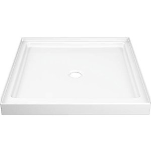 Delta Faucet ProCrylic 36 x 36 Center-Drain Shower Base, High-Gloss White B78615-3636-WH