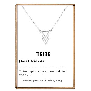 VIY Personal Card Tribe necklace for women friendship, Friend Christmas gifts, To my badass squad jewelry Funny friend gifts for women, Badass women gifts, Best friend necklaces for women