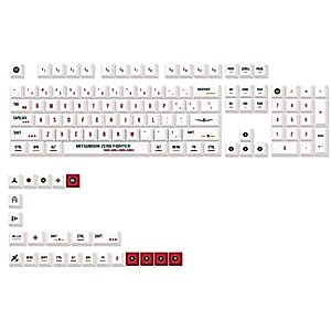 IOAOI Aircraft Keycaps, PBT Keycaps 128 Key Custom Keycap Set with Key Fetcher and Gift Box Keycaps for Cherry MX Switches /GK61/ GK64/ RK61/ Anne/ GH60 / ALT61 - Only Keycaps