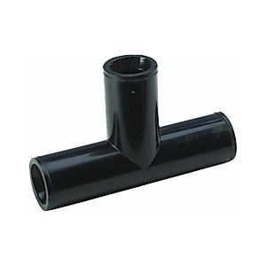 Raindrip 348G00UB Compression Tee, 5/8-Inch, Drip Irrigation Fitting for Supply Tubing and Dripline, Black