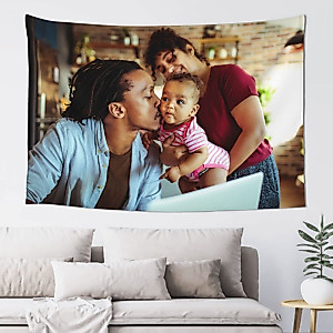 JINJUREN Custom Tapestry Upload Images Banners and Signs Customize For Bedroom 60 * 40 inch Horizontal