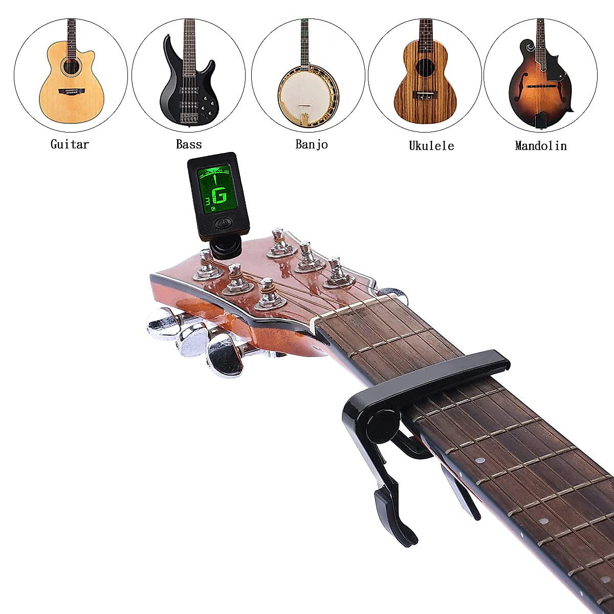 Electric Guitar Strings 3 Full Sets and Guitar Tuner Guitar Restringing Tool Guitar Capo Guitar Picks and Other useful tools