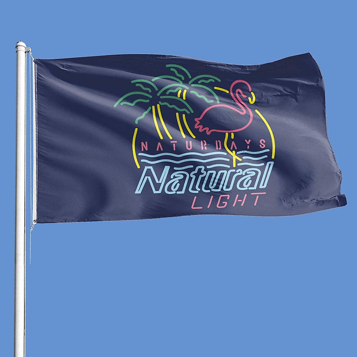 Naturdays Flag Natural Light Banner Flag Man Cave Wall Beer Flag with Brass Grommets,Outdoor Sign House Flag Polyester Yard Lawn Outdoor Decor 3x5 Ft Banner