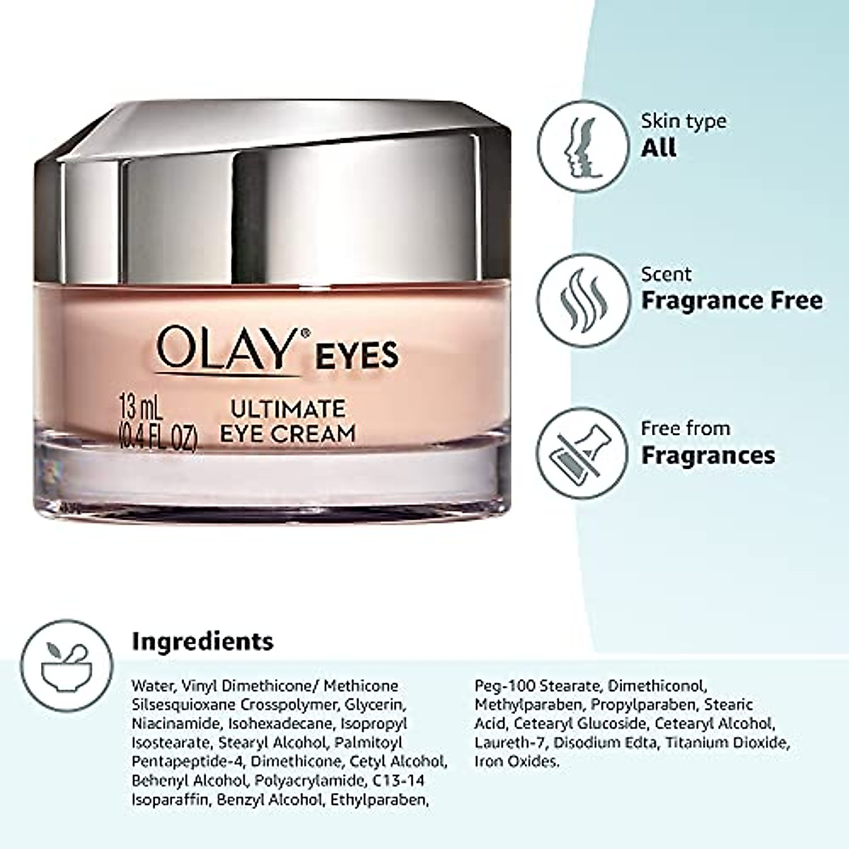 Olay Eyes by Olay Ultimate Eye Cream for Dark Circles, Wrinkles and Puffiness, 13 ml (0.4 fl. oz.)