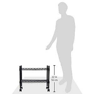 Safco Products Wire Mobile Letter/Legal File Cart 5201BL, Black Powder Coat Finish, Collapsible for Compact Storage