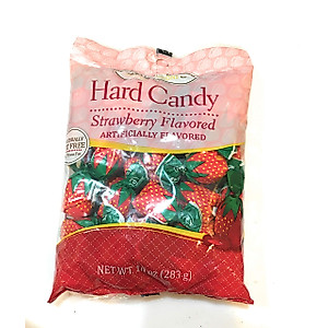 (1) 10 Oz bag Coastal Bay Strawberry Flavored Hard Candy SET OF 4