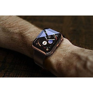 Misxi 2 Pack Hard PC Case with Tempered Glass Screen Protector Compatible with Apple Watch Series 6 SE Series 5 Series 4 40mm, Clear