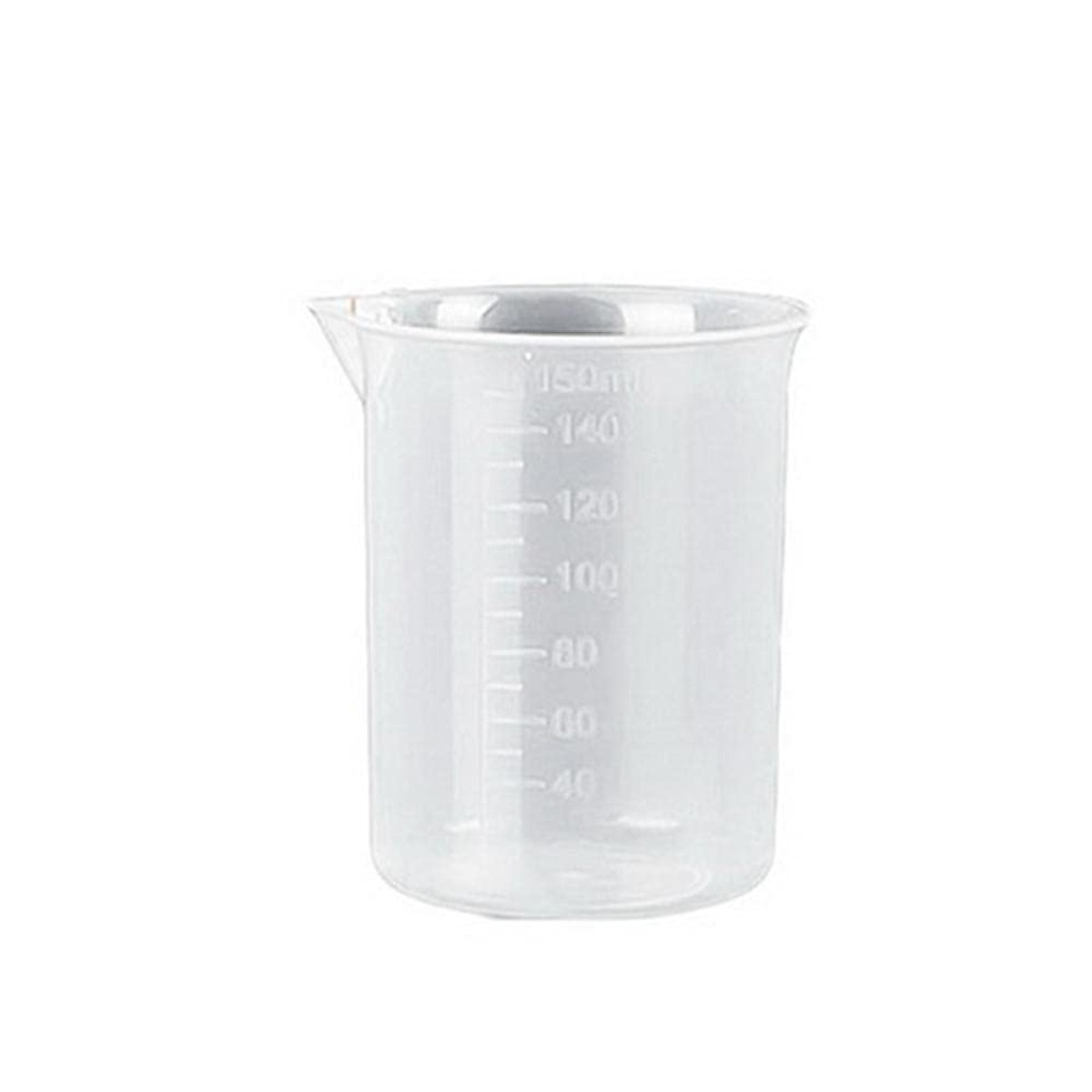 weeee Clear Plastic Graduated Measuring Beaker Capacity Transparent Kitchen Laboratory Plastic Graduated Volumetric Beaker Container Measuring Cup Tool, 50ml