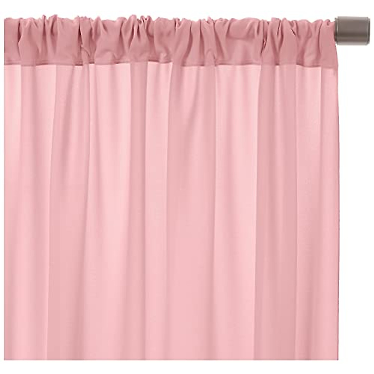 AK TRADING CO. 10 feet x 8 feet Polyester Backdrop Drapes Curtains Panels with Rod Pockets - Wedding Ceremony Party Home Window Decorations - Blush Pink