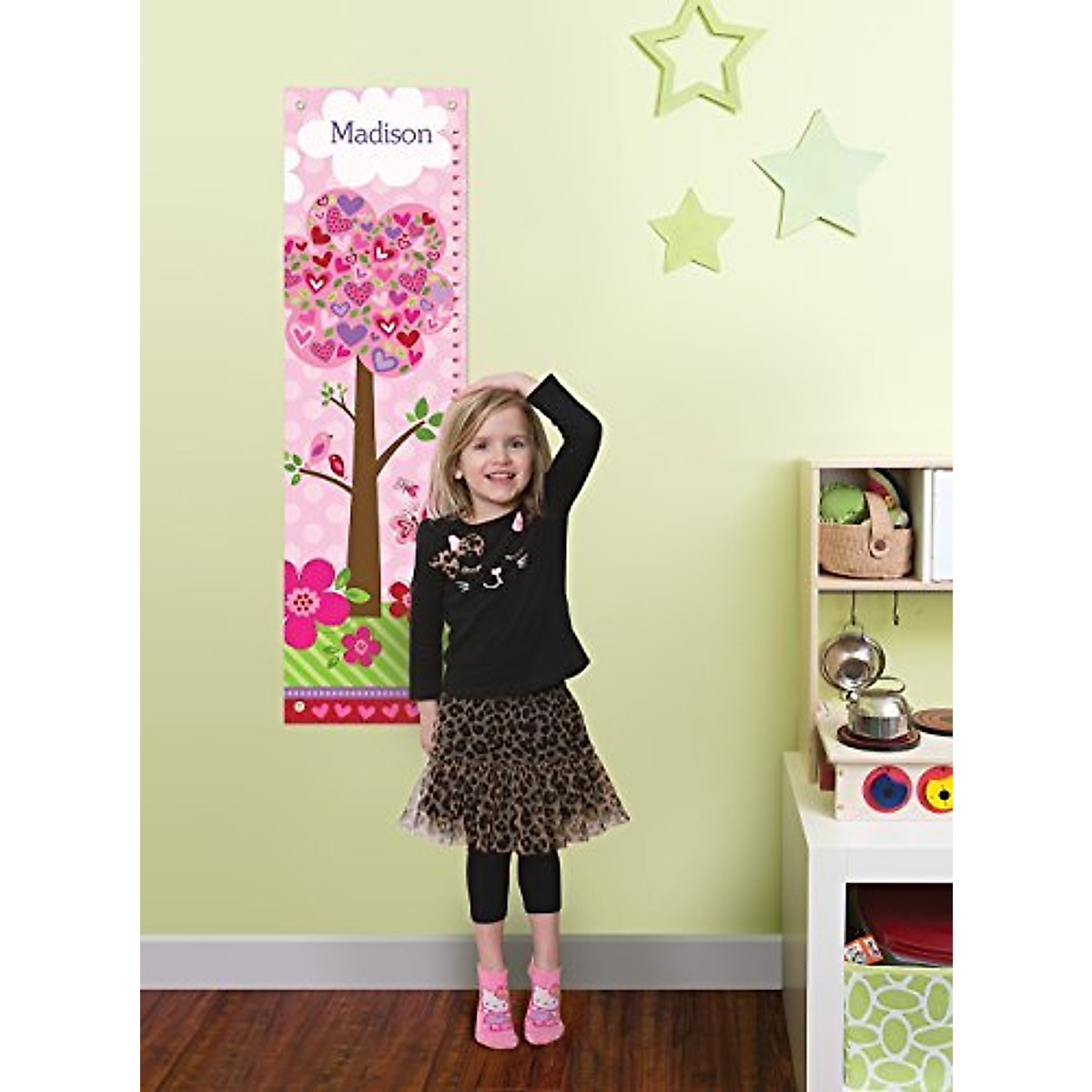 Personalized Growth Chart for Kids, Floral Pink - I See Me!