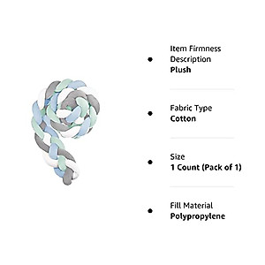 Aloiyue Premium Cushion Soft Knot Decorative Pillow Decor for Bedroom,Playroom (157.5inch，Grey+White+Green+Blue)