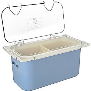 Carlisle FoodService Products CM10279Z07 Coldmaster EZ Access Lid with Notch, 1/3 Size, 0.9" Height, 13" Width, 7" Length, Polycarbonate (PC), Clear (Pack of 2)
