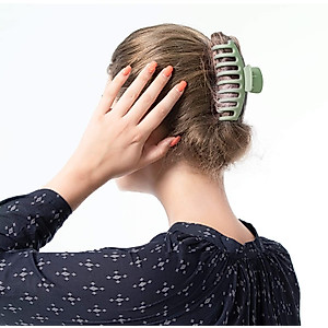 Elegance 11 designs Hair Clip, 4pcs Nonslip Large Claw Clips For Women Thin Hair, 90's Strong Hold Hair Clips For Thick Hair