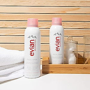 Evian Facial Spray, 5 oz Duo - Instantly Hydrate - Refresh Skin - Revive Makeup - Soothe Sensitivity - All Skin Types - French Alps Skincare