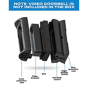 Anti-Theft Video Doorbell Mount，Adjustable 360° Degree Doorbell Angle No-Drill Mount Compatible Video Doorbell - 4/3/3 Plus/2/1 an Blink Video Doorbell Upgrade Corner Kit for Houses,Apartments