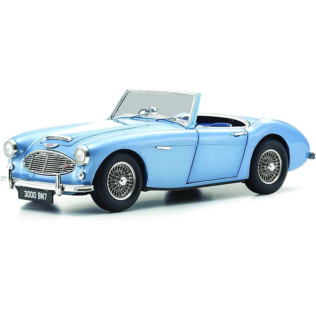 Kyosho Austin Healey 3000 Mk-1 (BN7) Convertible RHD (Right Hand Drive) Healey Blue 1/18 Diecast Model Car 08149 HBL