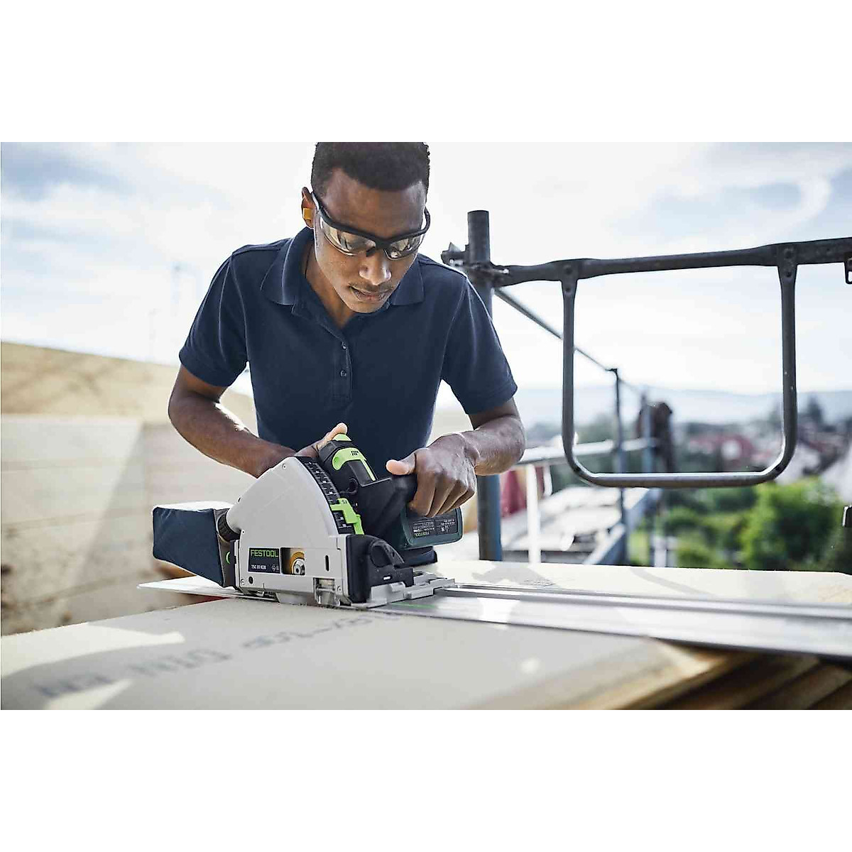 Festool 577664 Cordless Track Saw TSC 55 2x18V 5.0 Ah KEBI-F-Plus and 55-Inch Guide Rail