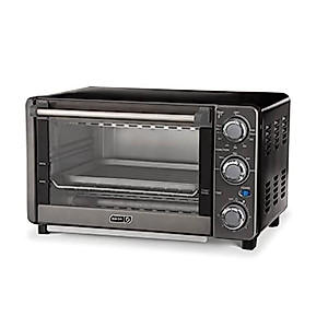 Dash Express Countertop Toaster Oven with Quartz Technology, Bake, Broil, and Toast with 4 Slice Capacity and Pizza Capability – Black