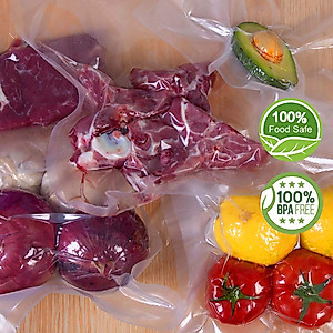 WVacFre 200 Pint Size 6x10Inch 4mil Food Vacuum Sealer Bags with Commercial Grade,BPA Free,Heavy Duty,Great for Food Vac Storage or Sous Vide Cooking