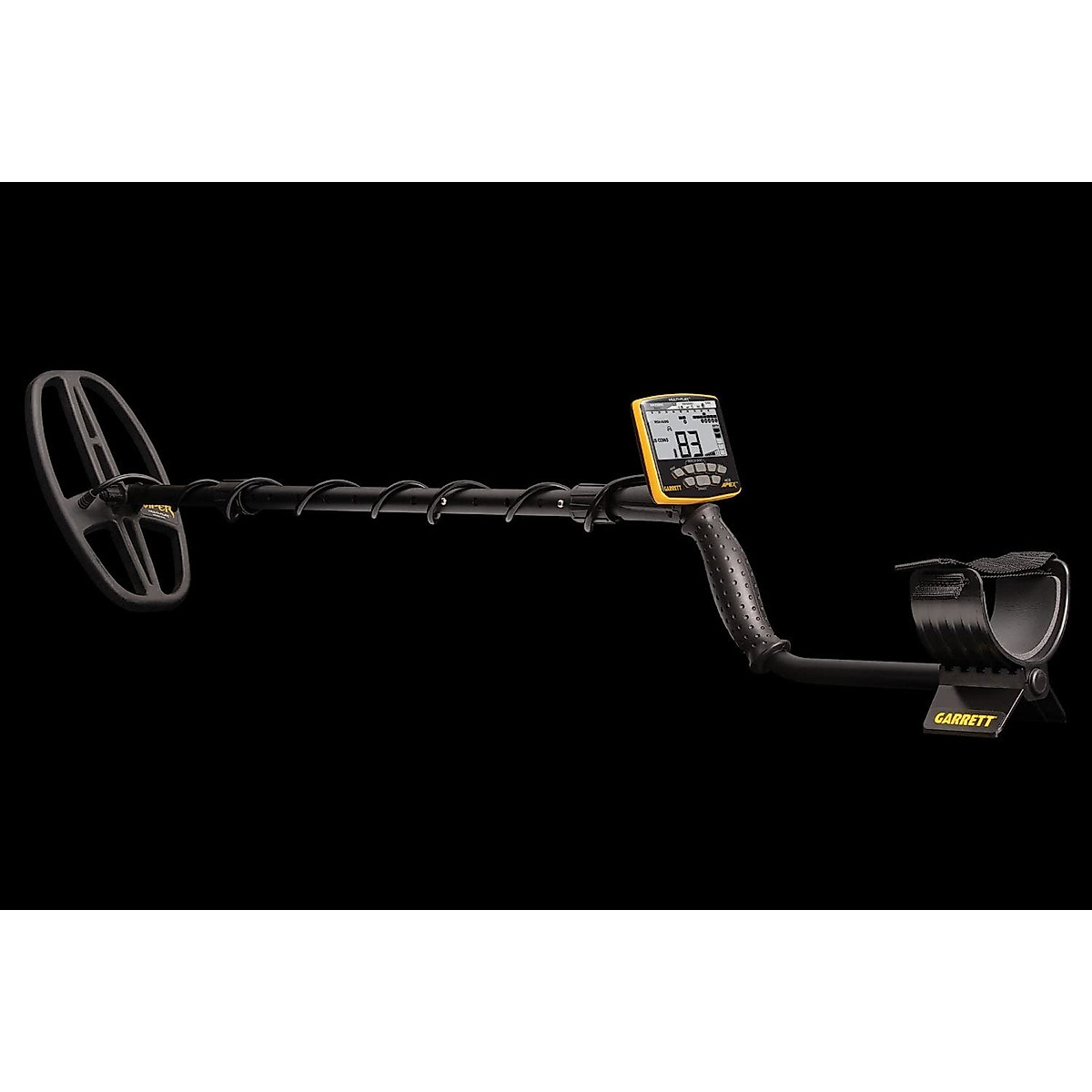 Garrett ACE Apex Metal Detector with 6x11" DD Multi-Flex Viper Searchcoil and MS-3 Z-Lynk Wireless Headphones, 20kHz