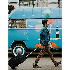 MATEIN Wheeled Backpack, 18 inch Laptop Backpack with Wheels for College, Rolling Travel Backpack, Carryon Trolley Luggage Suitcase Compact Business Computer Bag for Men Women, Black