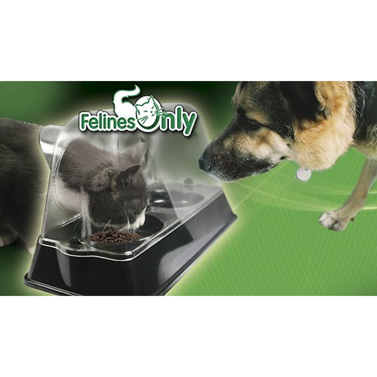 Felines Only - the Purrrfect Cat Dish - Veterinarian Designed Cat Feeding Bowl that Keeps Dogs Out of the Cat Food
