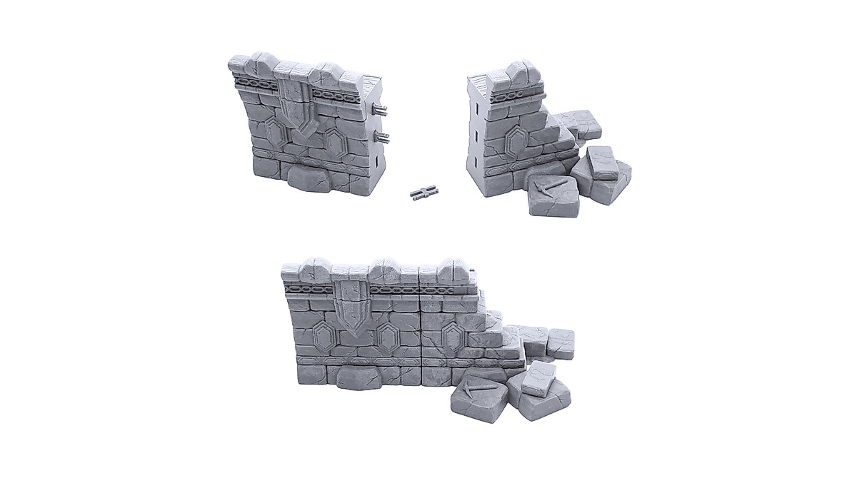 EnderToys Dwarf Settlement Walls - 3D Printed RPG Terrain