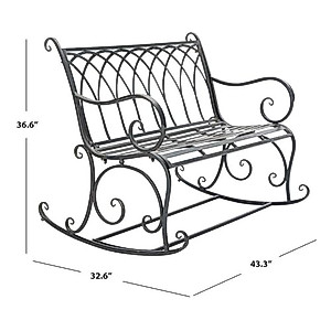 SAFAVIEH PAT5021A Outdoor Collection Ressi Pearl White Rock Bench