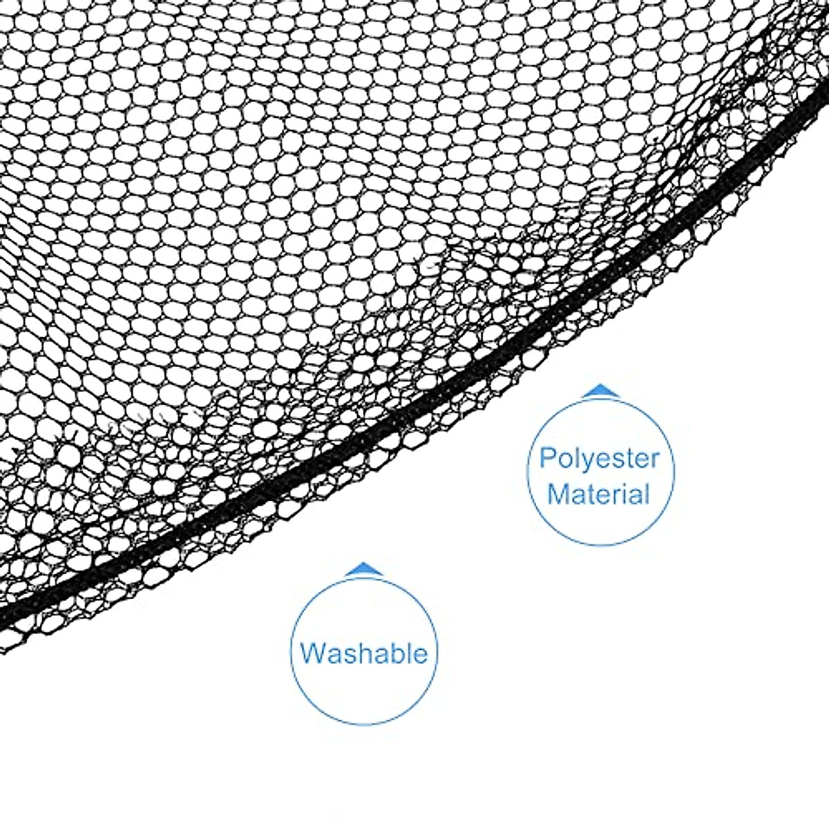 MECCANIXITY Electric Fan Dust Cover 16 Inch Lace Decor Washable Dustproof Guard Mesh Net for Protection, Black Pack of 3