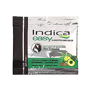 Indica Easy Shampoo Based Hair Color Dark Brown| Pack of 3