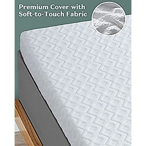 BedStory Memory Foam Mattress Topper King - 4 Inch Copper Infused Bed Toppers - High Density Foam and Premium Soft Cover, CertiPUR-US Certified