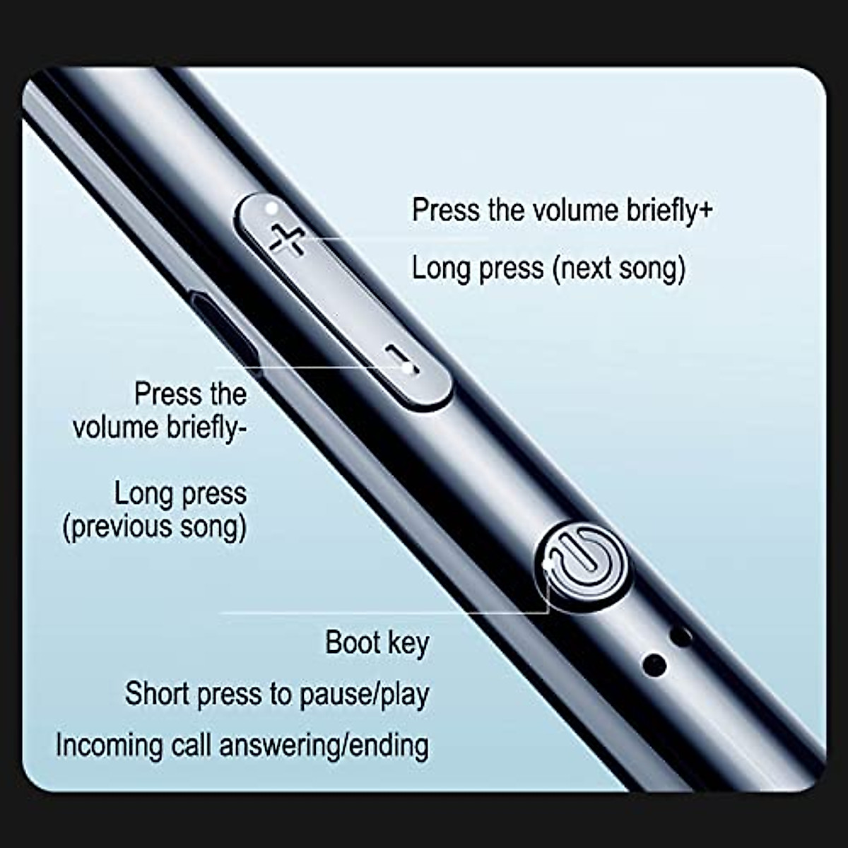 Wireless High-Power Headphones Bluetooth Earphones Double Ear Neck Hoop Ear Neck-Mounted Earphones for Sports