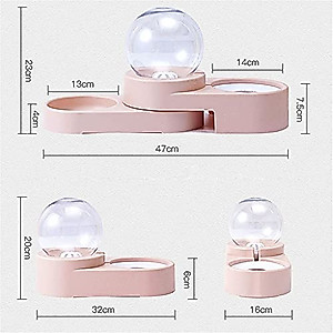 ZHUHW Bubble Pet Dog Bowls Cats Water Fountain Automatic Pet Feeder for Dogs Cats 1.8L Pet Drinking Dispenser Dog Double Bowl (Color : Blue)