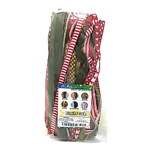 Christmas Ribbon for Crafts Holiday Ribbon for Gift Wrapping Holiday Ribbon Fabric Scraps Gift Ribbon for Gift Wrapping Fabric Ribbon Satin Ribbon Fringe Trim Grosgrain Ribbon Approx 30 Yd