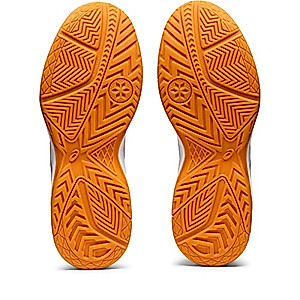 ASICS Women's Upcourt 5 Volleyball Shoes, 8.5, White/Pure Silver