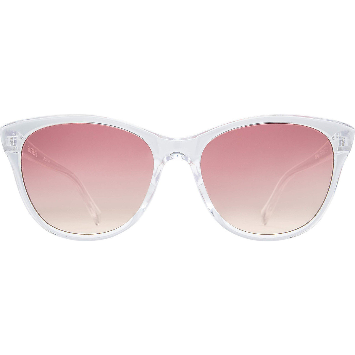 SPY Optic Spritzer, Cat-Eye Sunglasses, Color and Contrast Enhancing Lenses, Clear - Pink Sunset Lenses