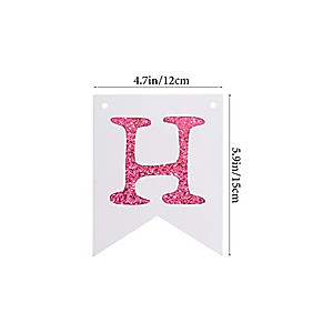 ABOOFAN Happy Mothers Day Banner Mothers Day Bunting Garland with Glitter Hearts Design for Mother’s Day Party Decoration Supplies