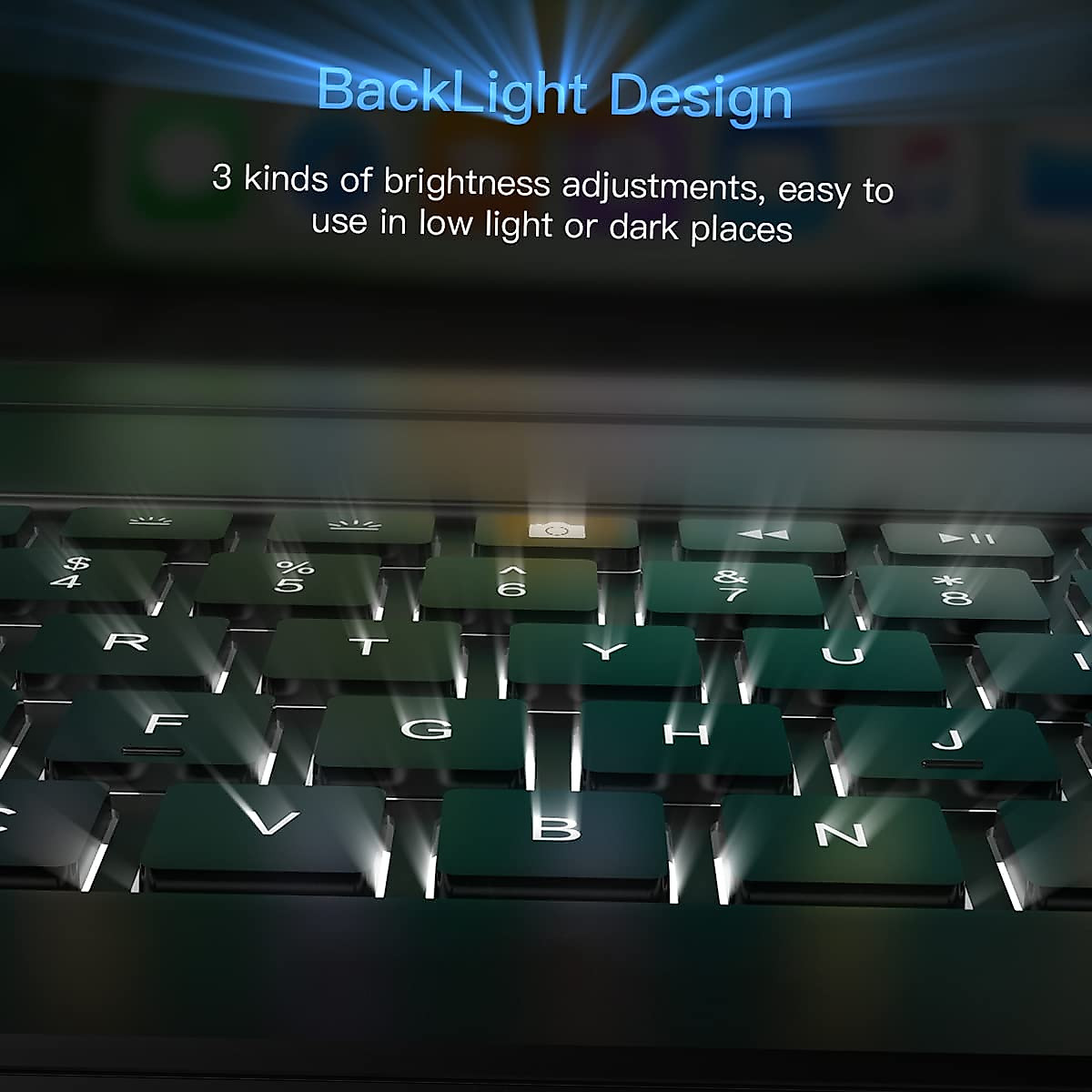 homweeling Keyboard Case for iPad, Detachable Smart Keyboard for iPad 6th Gen 2018, 5th Gen 2017, iPad Pro 9.7, iPad Air 2, iPad Air 1, Clamshell Slim Folio with Integrated Wireless Keyboard, Black